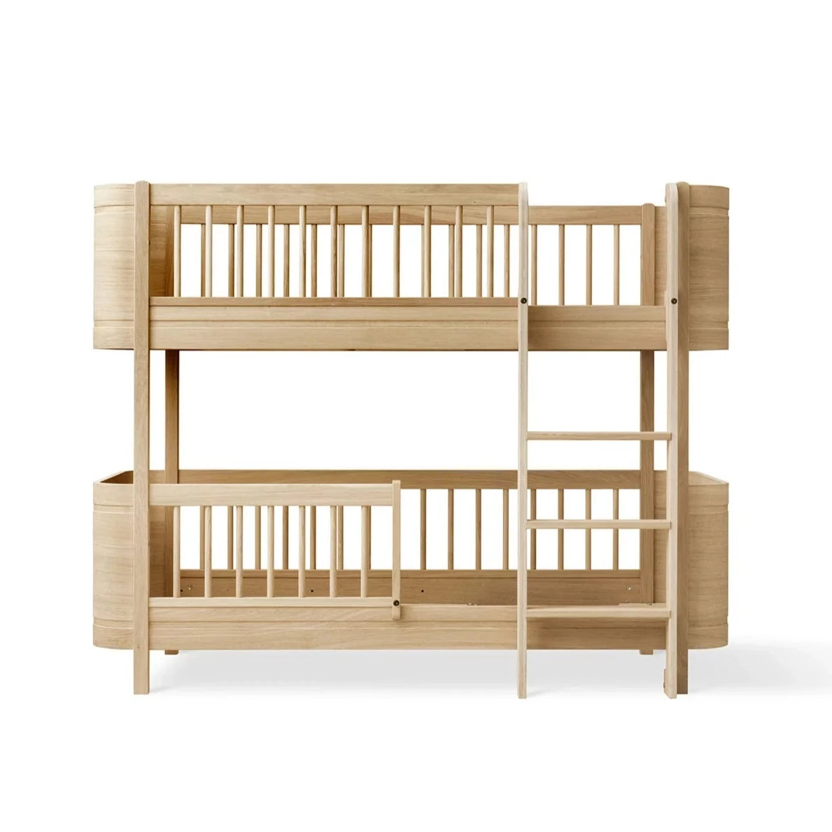 Wood Mini Low Bunk Bed Oak 68 x 162 cm Oliver Furniture The Archive Store